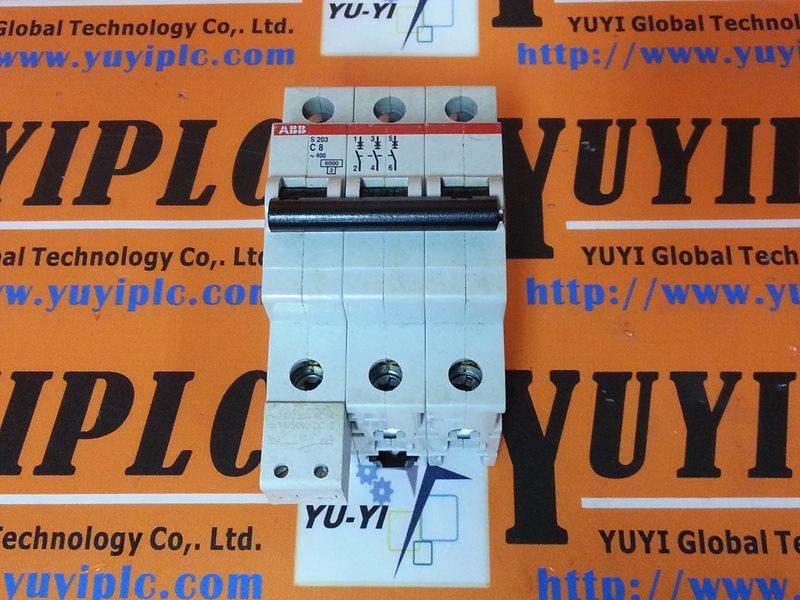 BB S 203 C8 / S203-C8 CIRCUIT BREAKER - PLC DCS SERVO Control MOTOR POWER SUPPLY IPC ROBOT